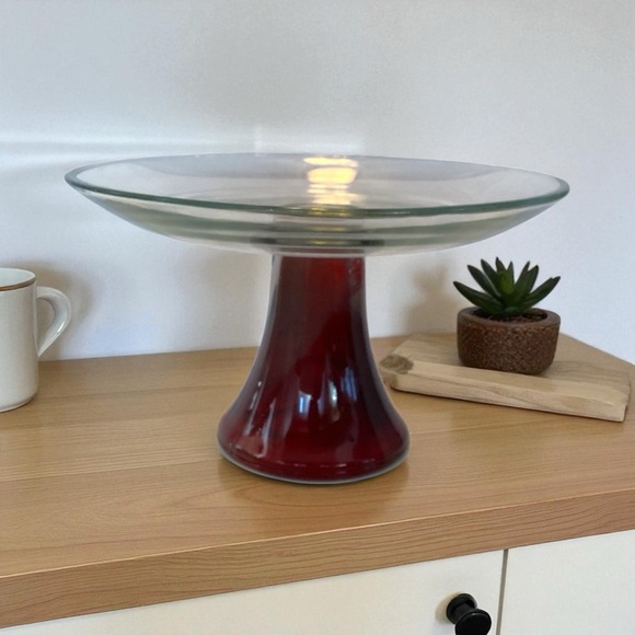 Anchor Hocking | Dining | Anchor Hocking Ruby Red Cake Or Pie Stand W ...